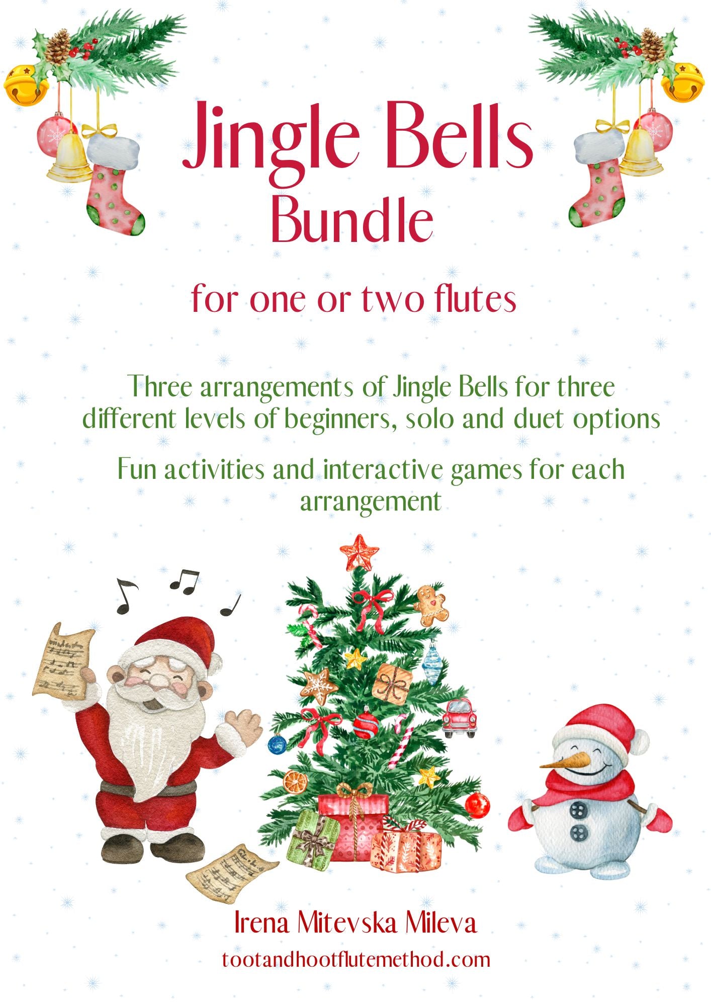 Jingle Bells Bundle for flute students – Toot and Hoot Flute Method